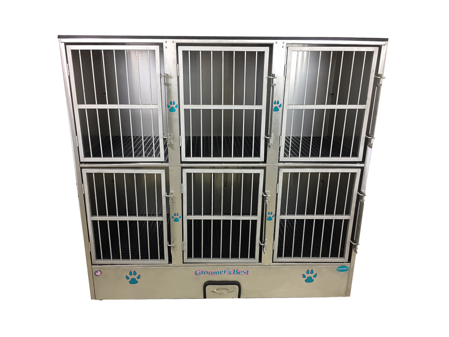 6 Unit Cage Bank - Groomer's Best